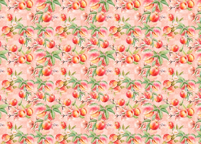 Peach Floral Wallpaper for Bright Rooms