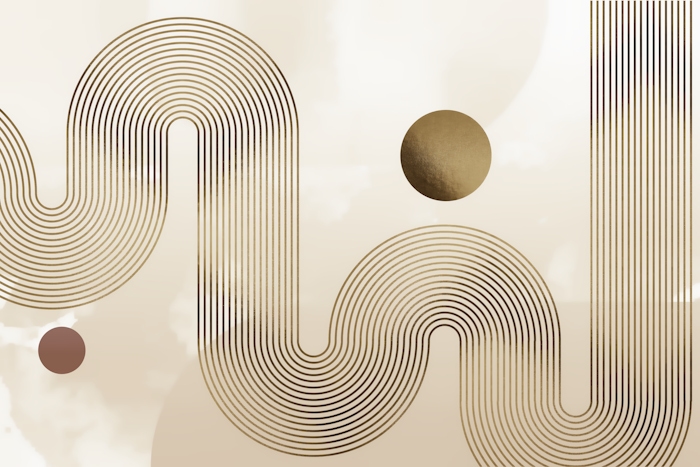 Neutral Geometric Wave Wallpaper