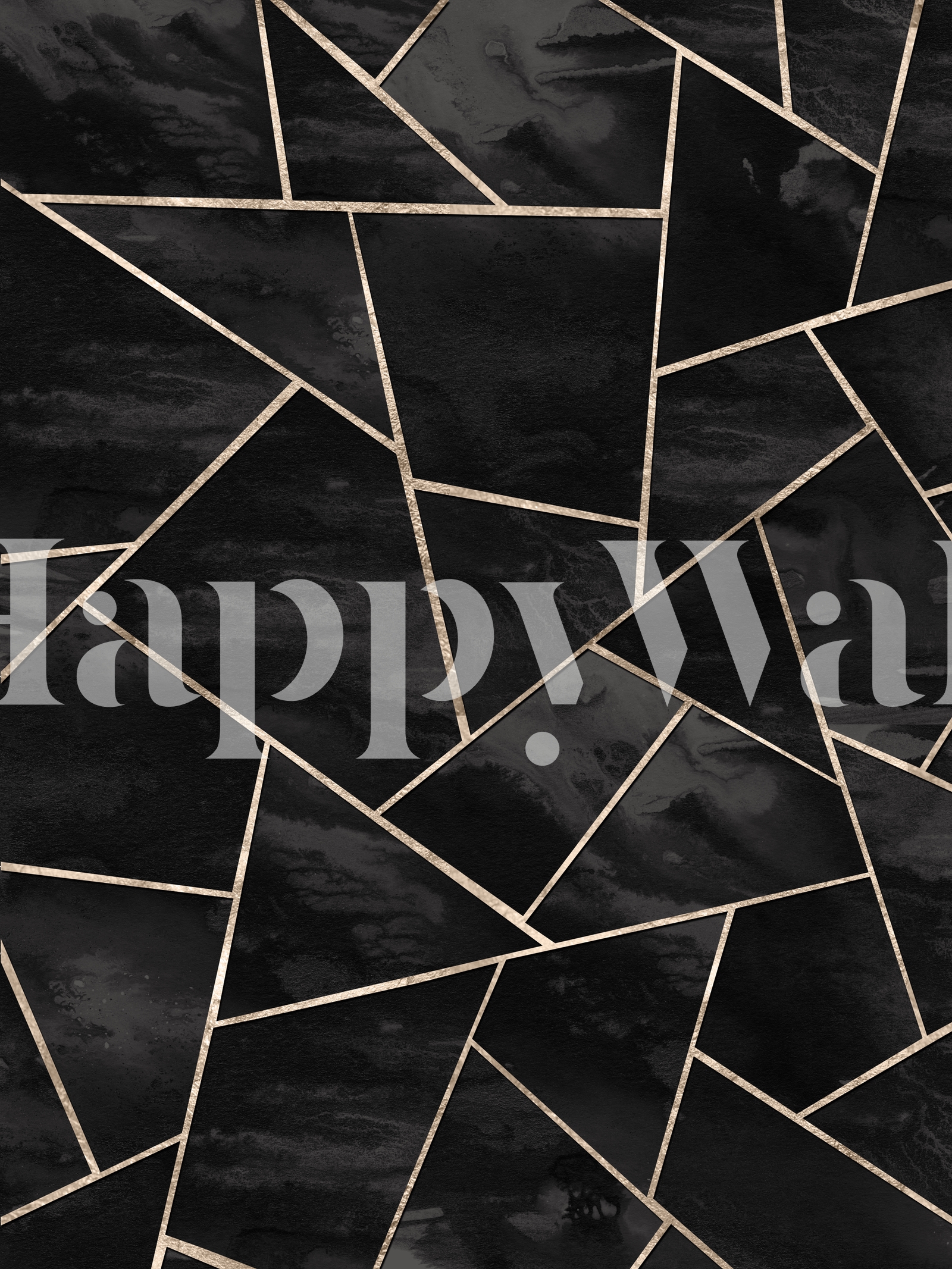 Black Ink Rose Gold Geo Glam 1 Wallpaper | Happywall