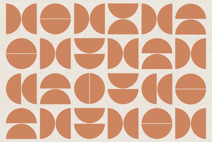 Pastel Rust Bauhaus Wallpaper | happywall.com
