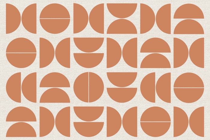 Pastel Rust Geometric Wallpaper