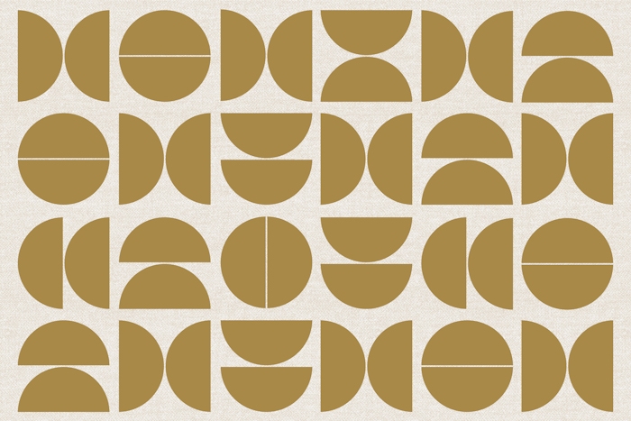 Earthy Ochre Bauhaus wallpaper | Happywall