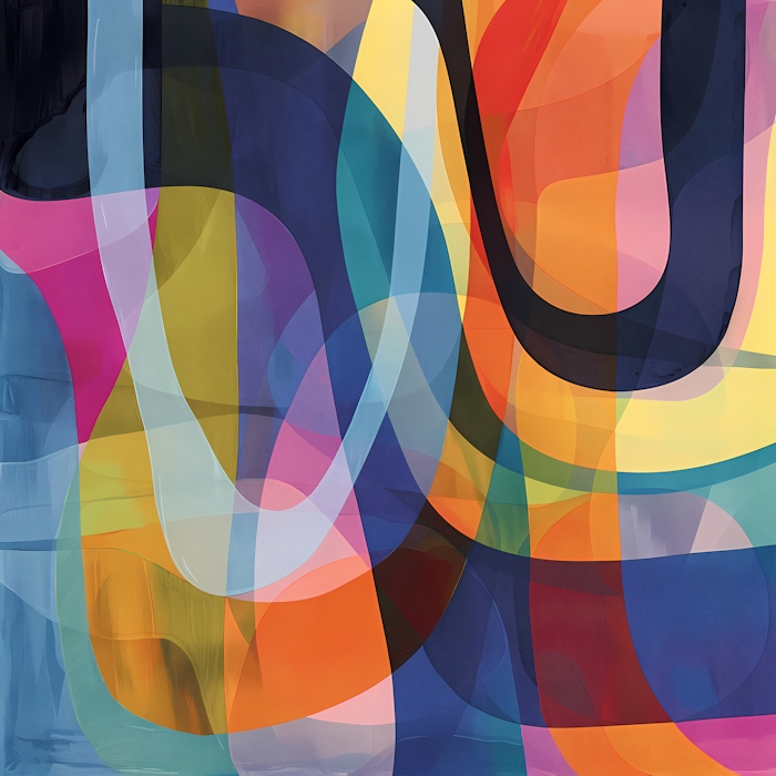 Colorful and Overlapping Shapes 4 - Happywall