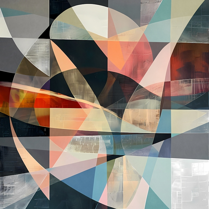 Colorful and Overlapping Shapes 7 - Happywall