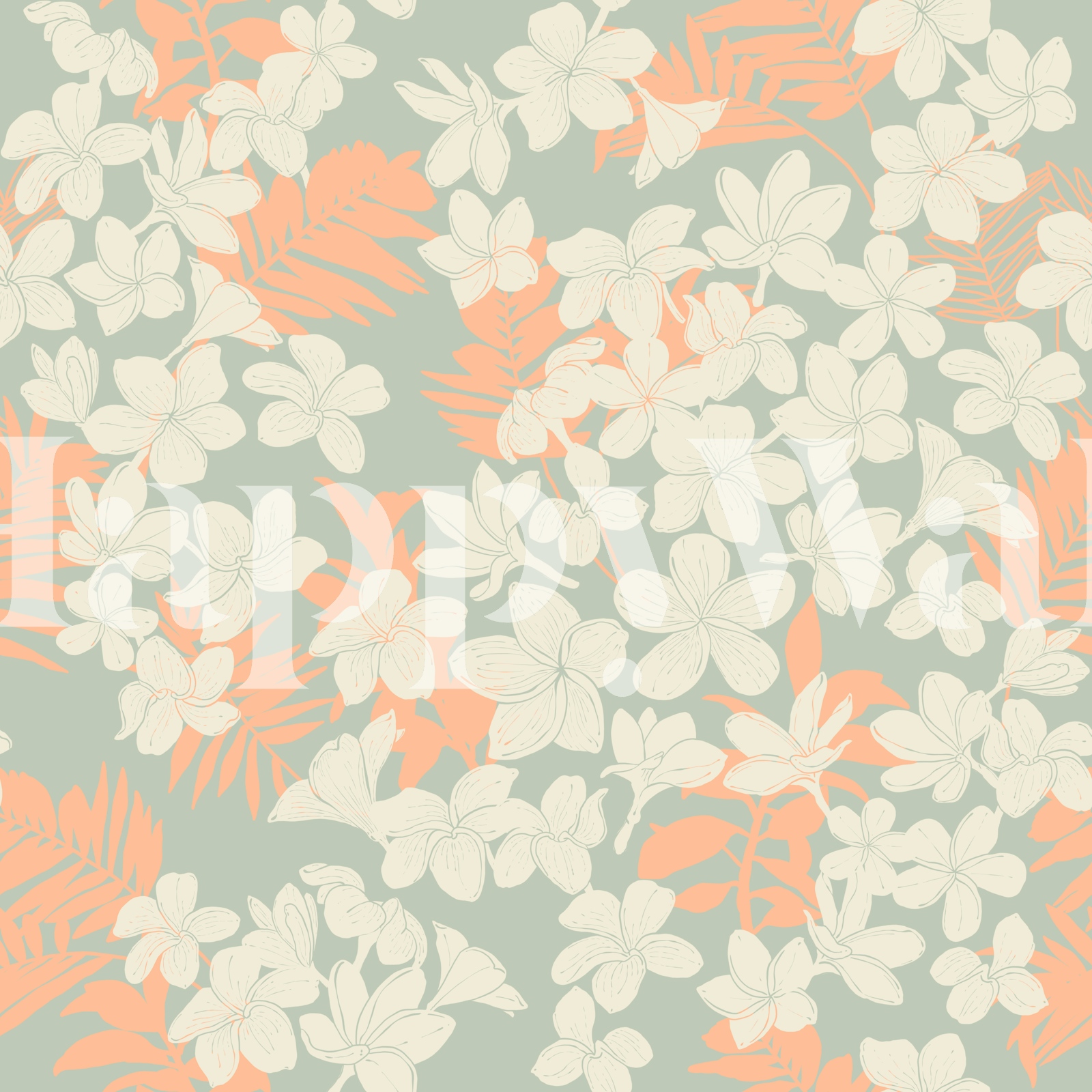 Tropical flowering exotic PF - Happywall.com