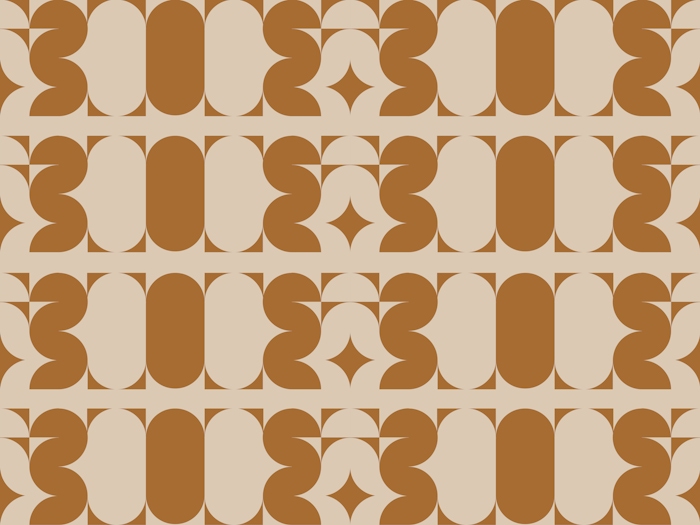 Brown Mid Century Vibes Wallpaper | happywall.com