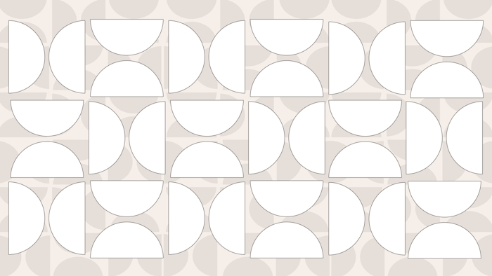 Mid-Century Geometric Wallpaper in Neutral Tones