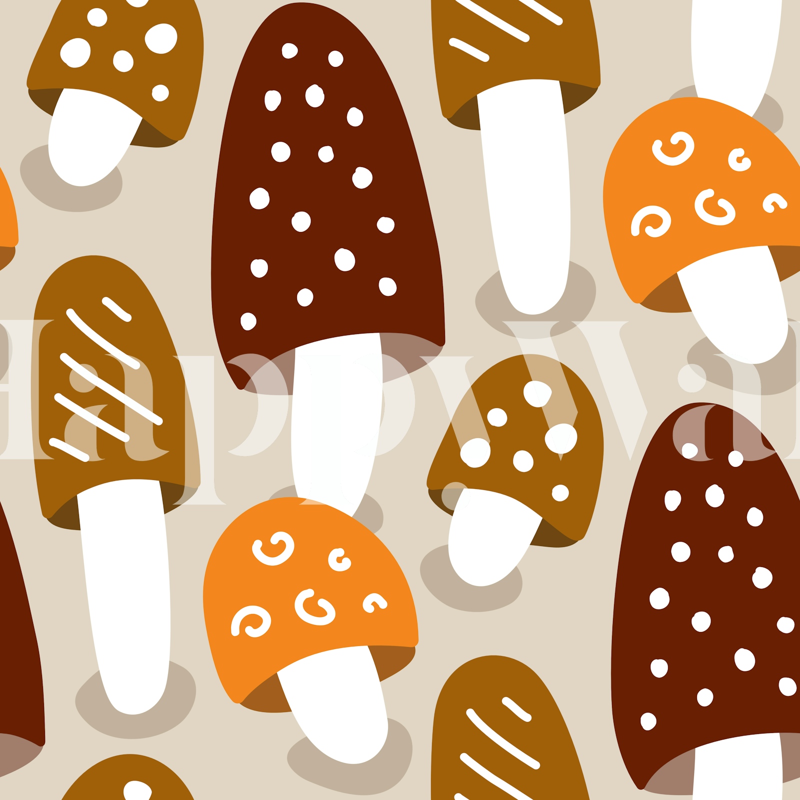 Playful Mushroom Wallpaper for Kids Room