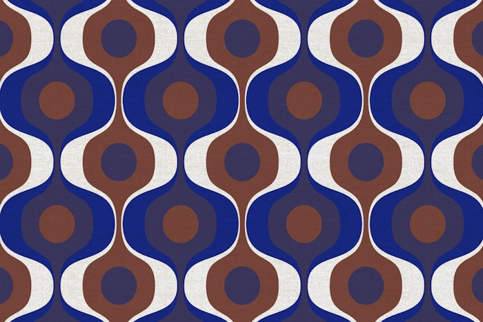 Retro 70s Rounds Wallpaper | happywall.com