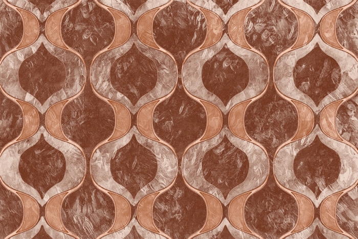 Retro Luxury Copper Metal Wallpaper | happywall.com