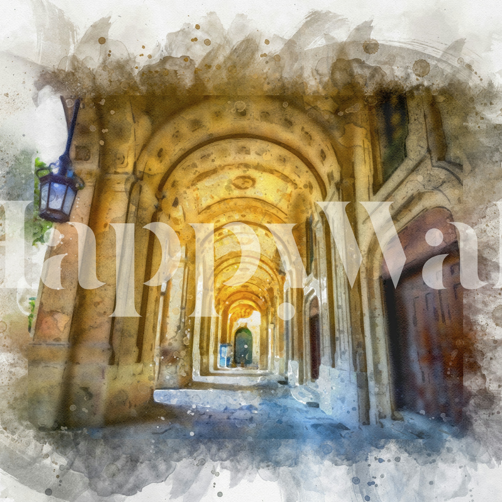 Painting of National Library of Malta - Happywall