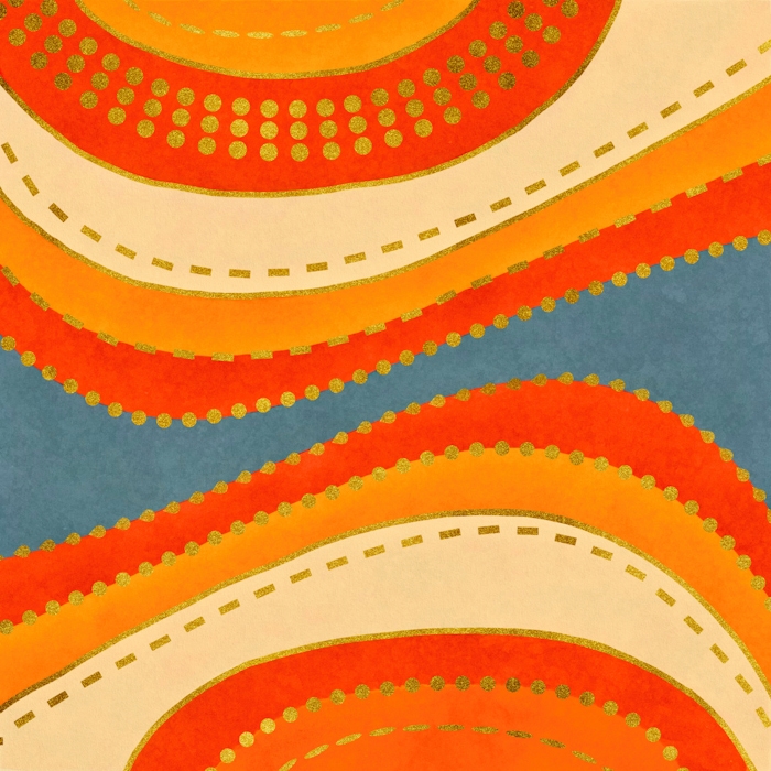 Fancy Waves Watercolor Wallpaper | happywall.com