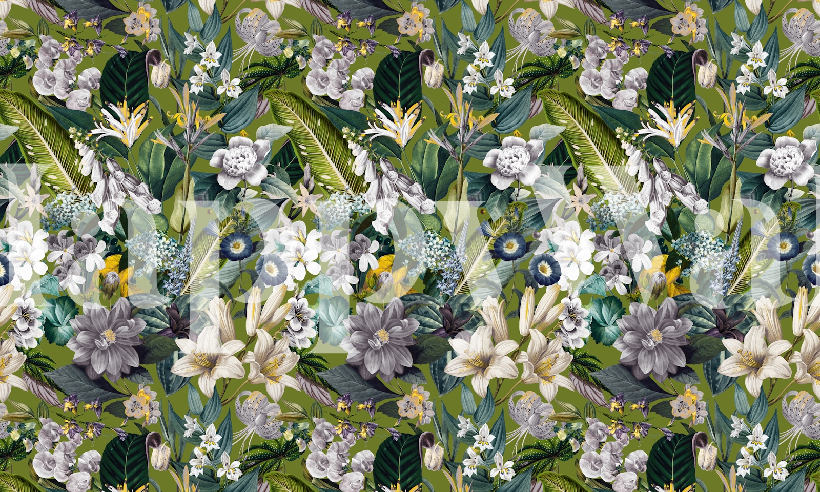 Chintzy Florals Wallpaper | happywall.com