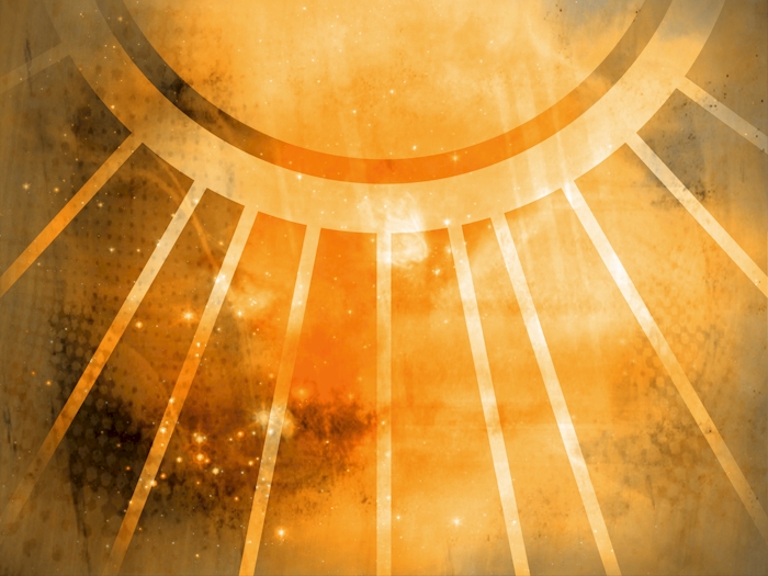 Cosmic Sunrise Grunge Wallpaper | happywall.com