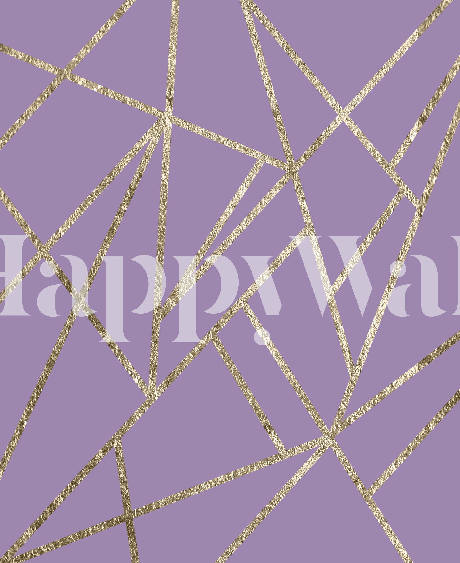 Classic Lavender Gold Geo 1 Wallpaper | Happywall