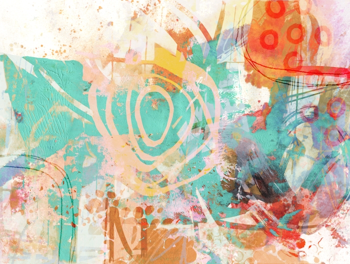 Modern Mixed Media Contemporary Abstract Wallpaper