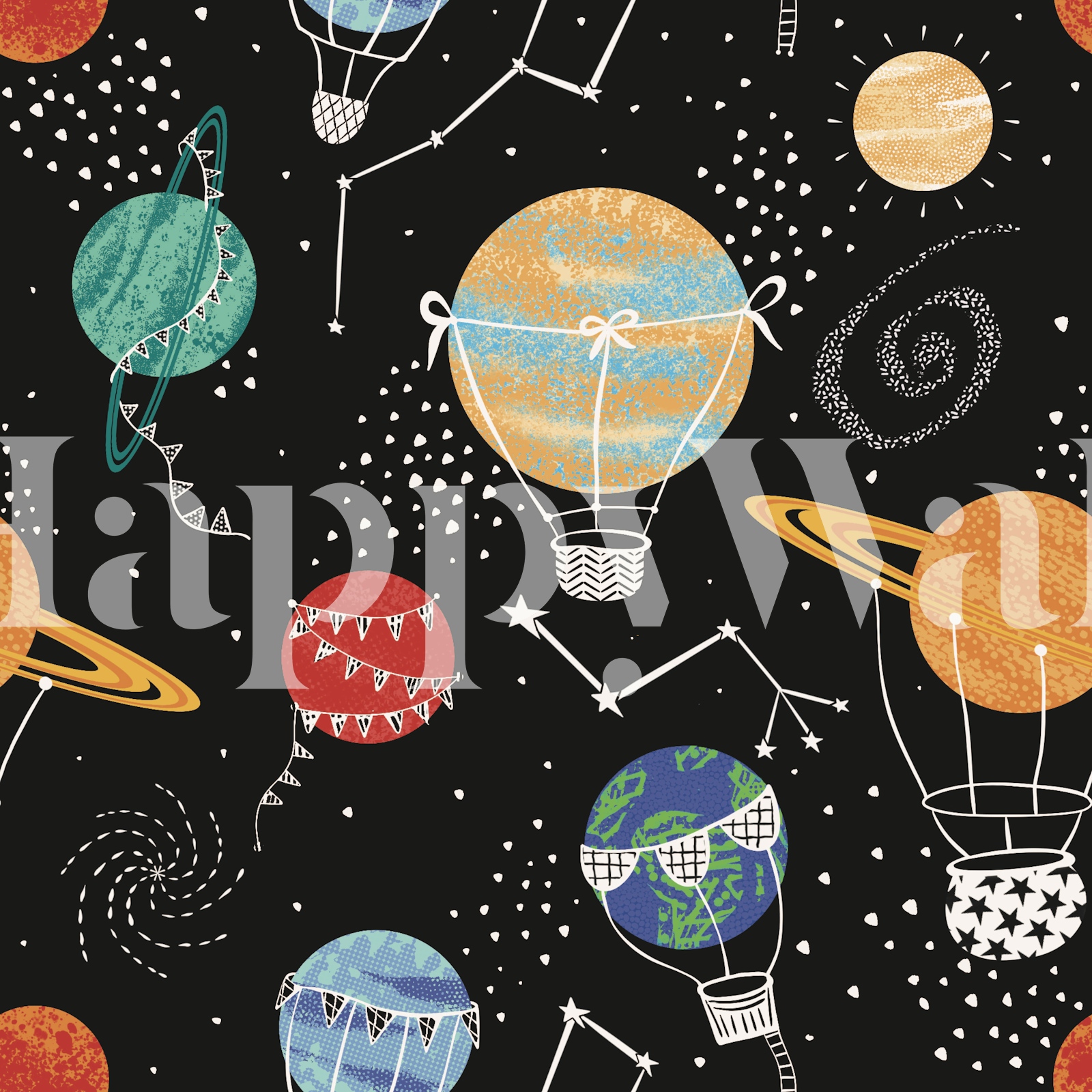 Colorful Whimsical Space Wallpaper