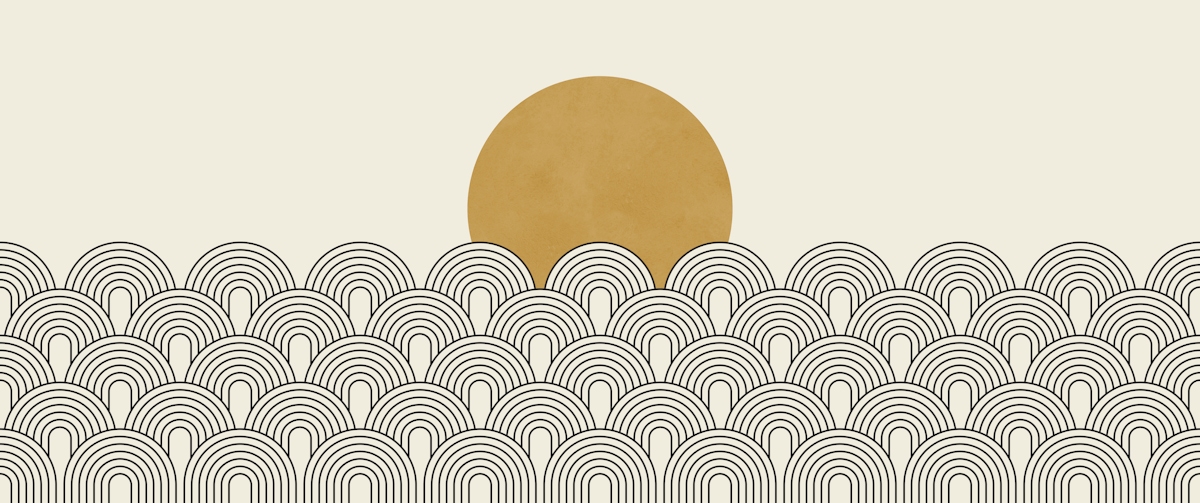 Geometric Sunset Wallpaper | happywall.com