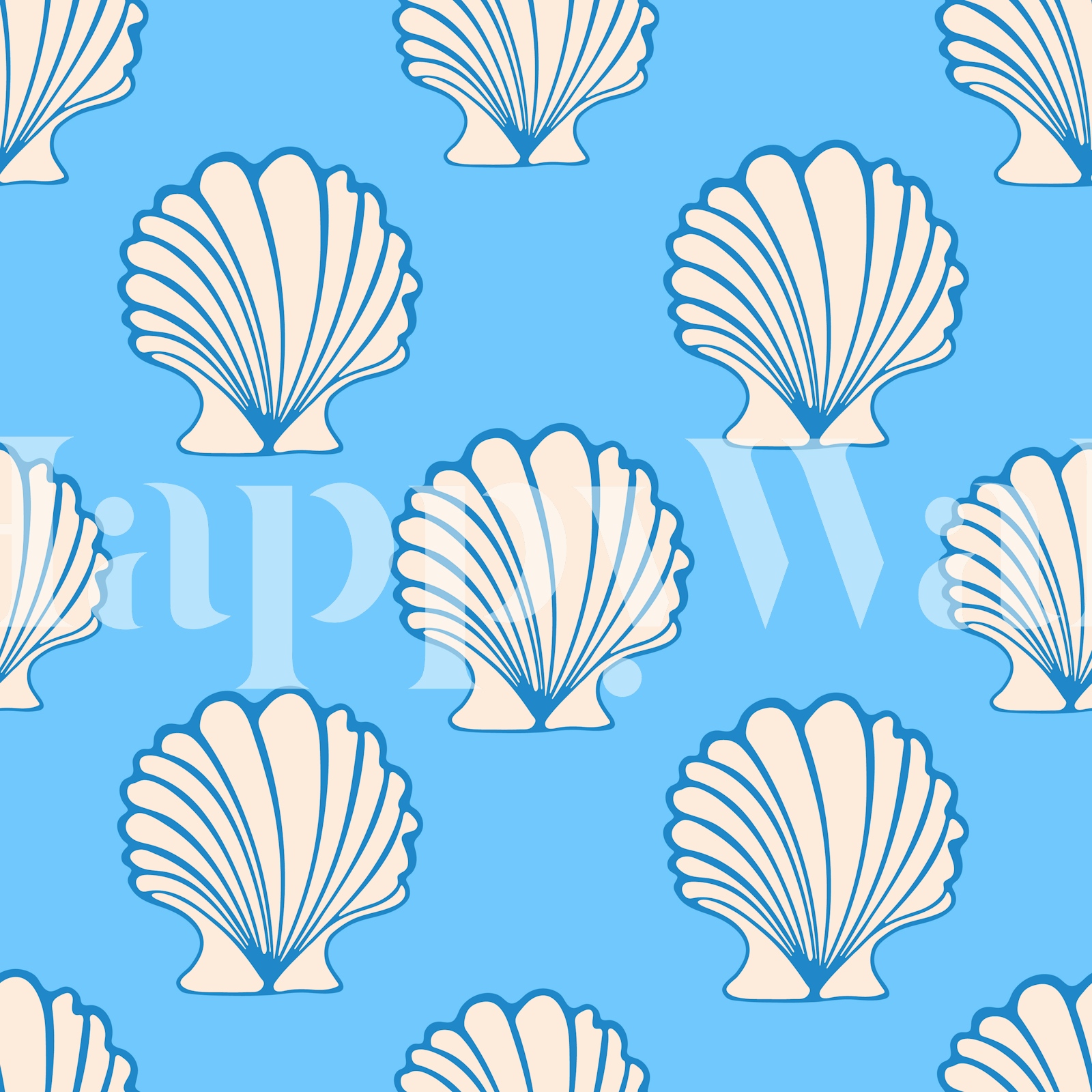 Coastal Seashell Wallpaper for Beach Decor