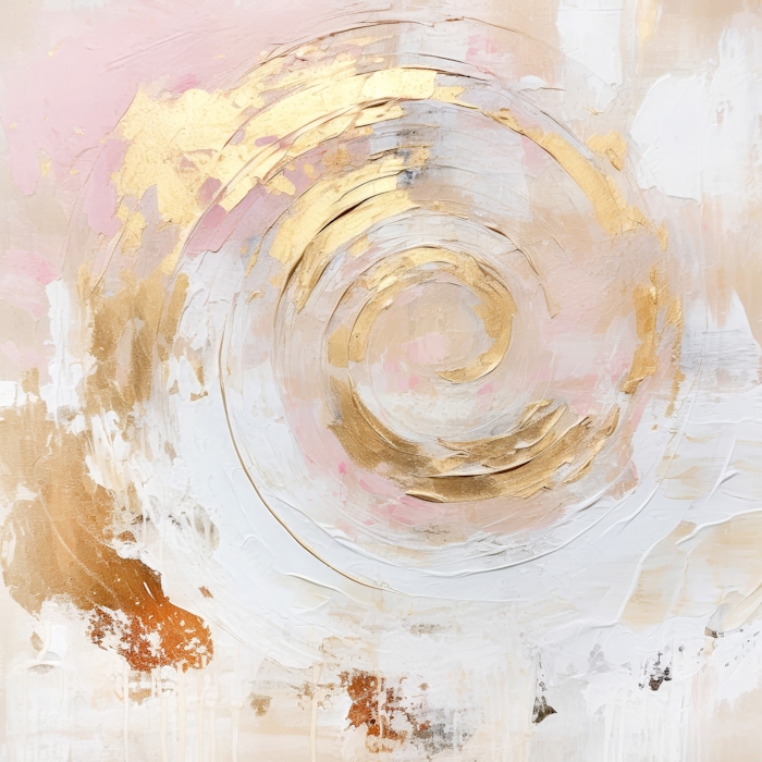Gold Spiral Abstract Art Wallpaper