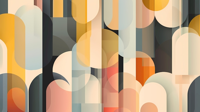 Modern Geometric Wallpaper in Earth Tones