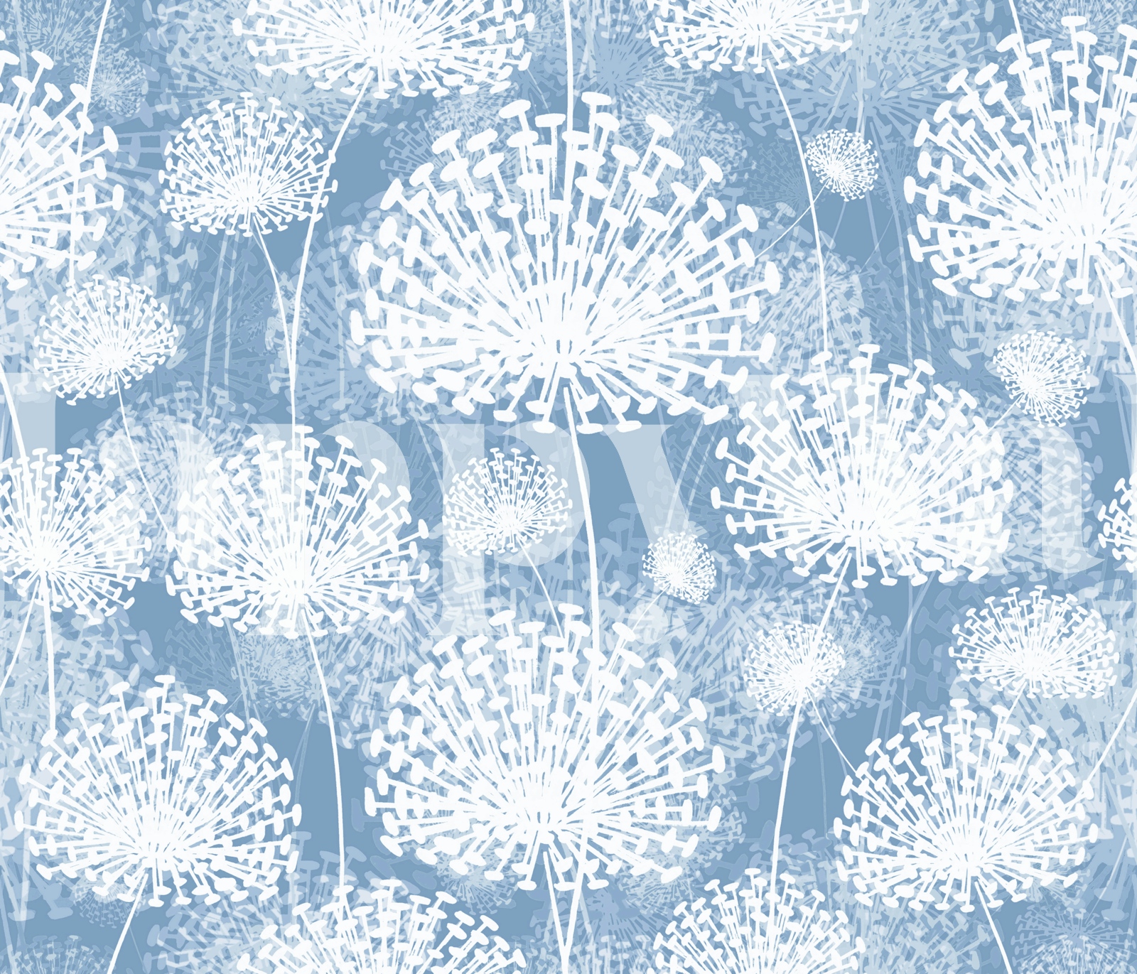 Dandelion Wallpaper Blue