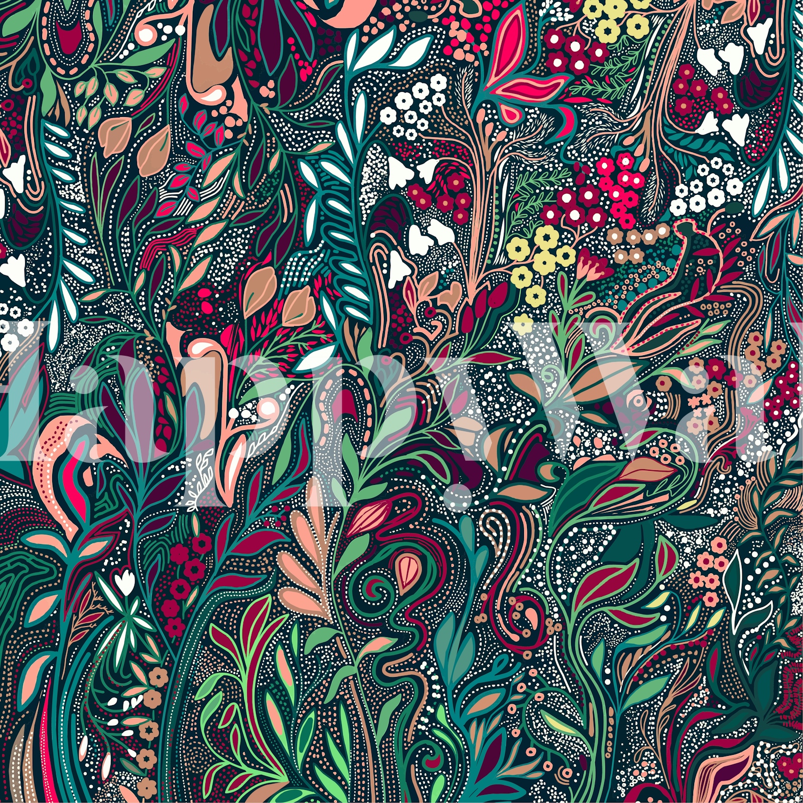 The Mirabilis Garden Wallpaper | happywall.com