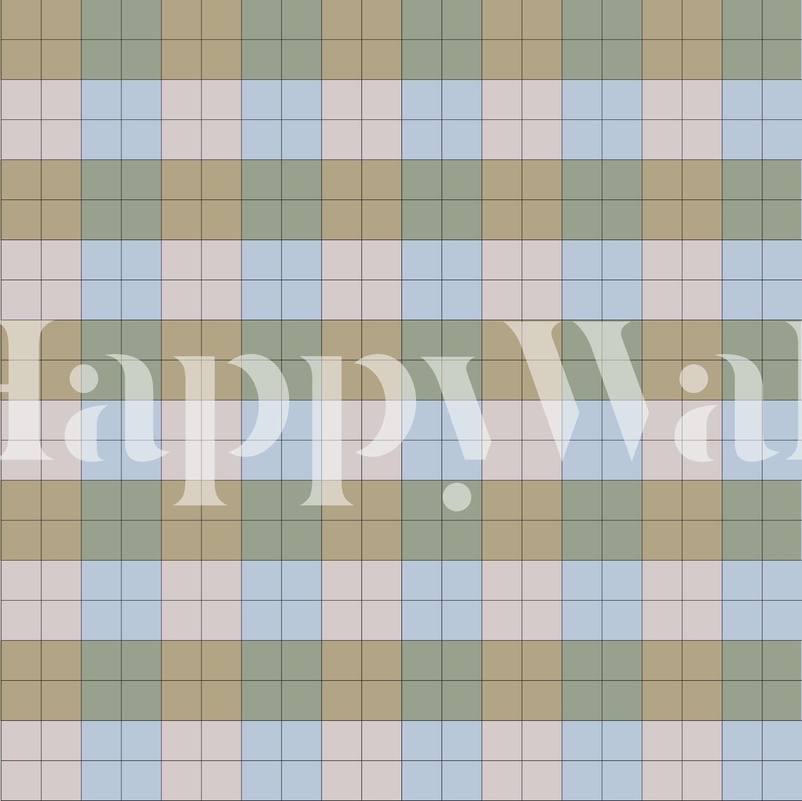 Retro Checkered Wallpaper in Pastel Colors