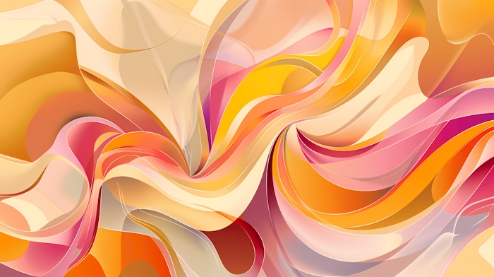 Sinuous and Overlapping Shapes 3 - Happywall