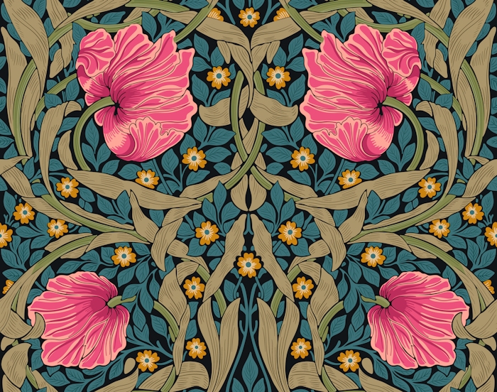 Victorian Pimpernel Pattern 2 Wallpaper | HappyWall
