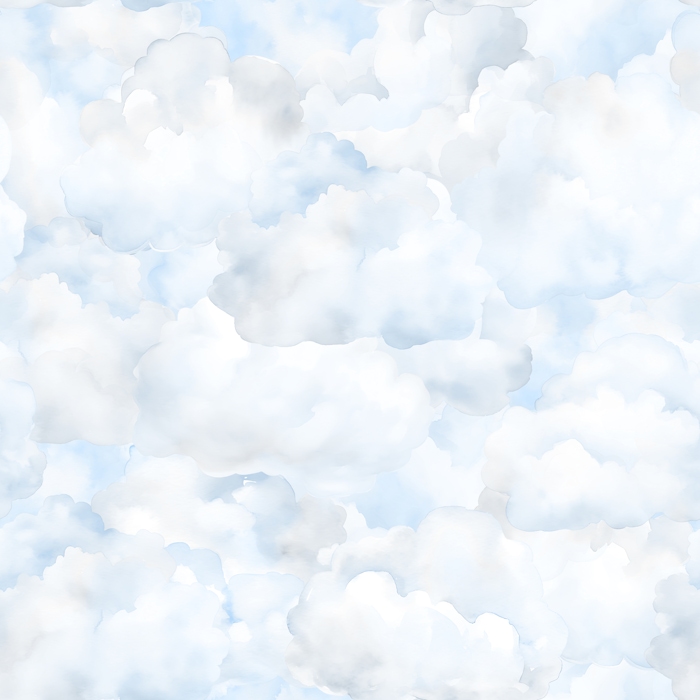 Blue Cloud Pattern Wallpaper