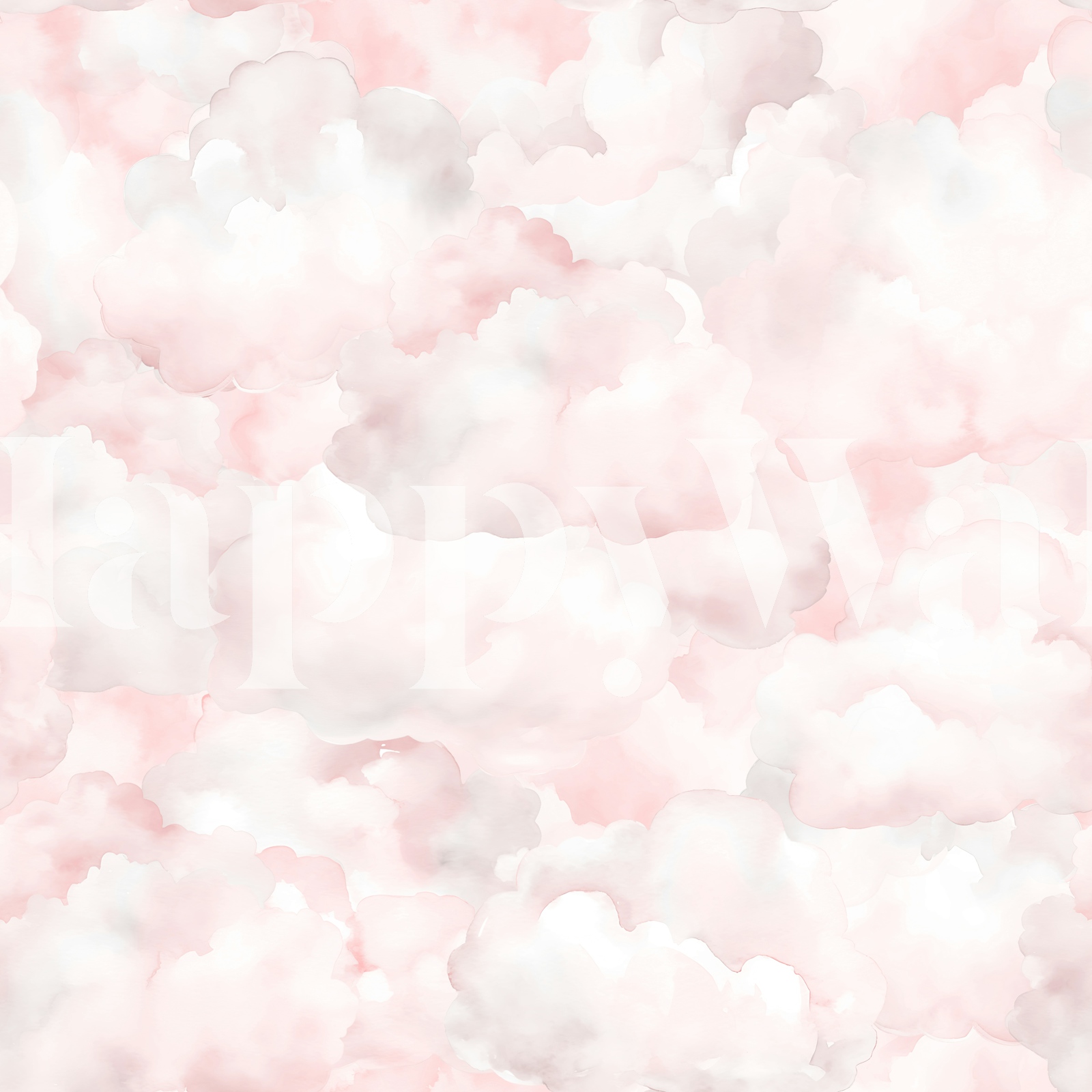 Pastel Watercolors Clouds - Pink | happywall.com