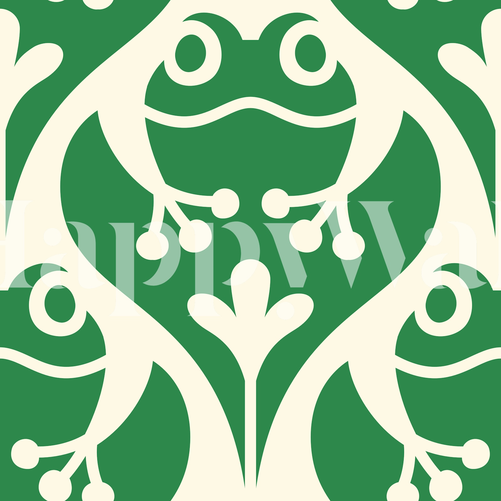 Green Frogs Pattern Wallpaper - Happywall