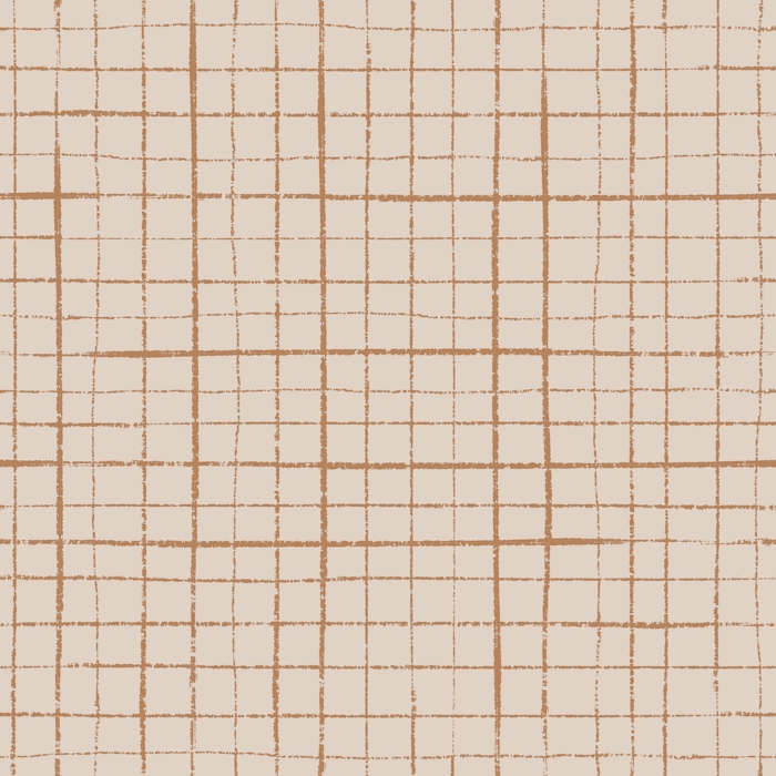 Scribbled Check Beige Wallpaper for Modern Decor