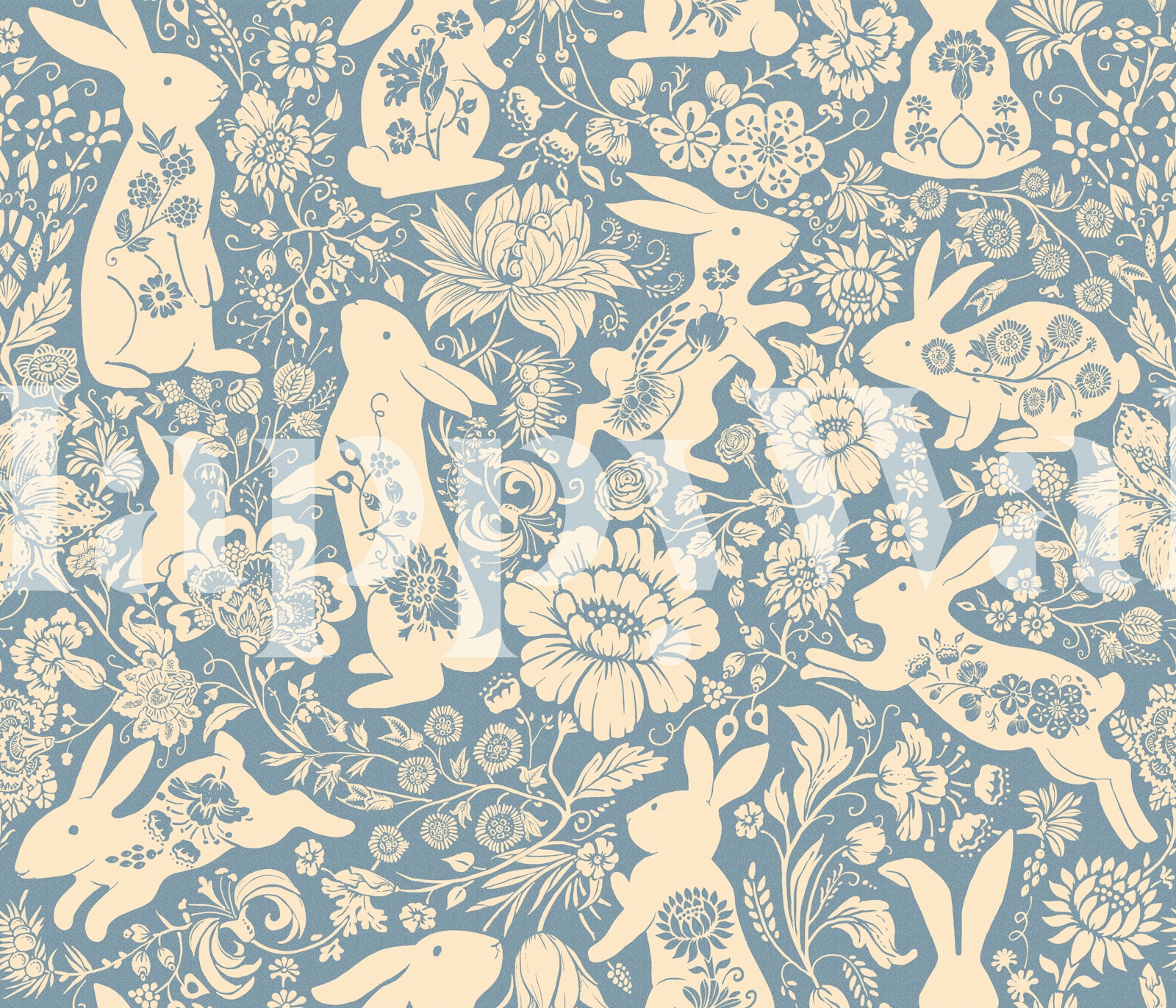 Rabbit Flower Dance Wallpaper - happywall.com