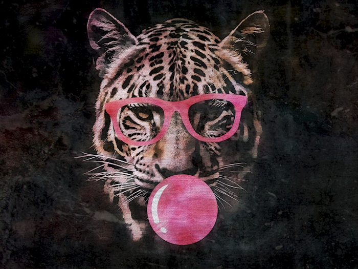 Fierce Tiger Bubble Gum Wallpaper