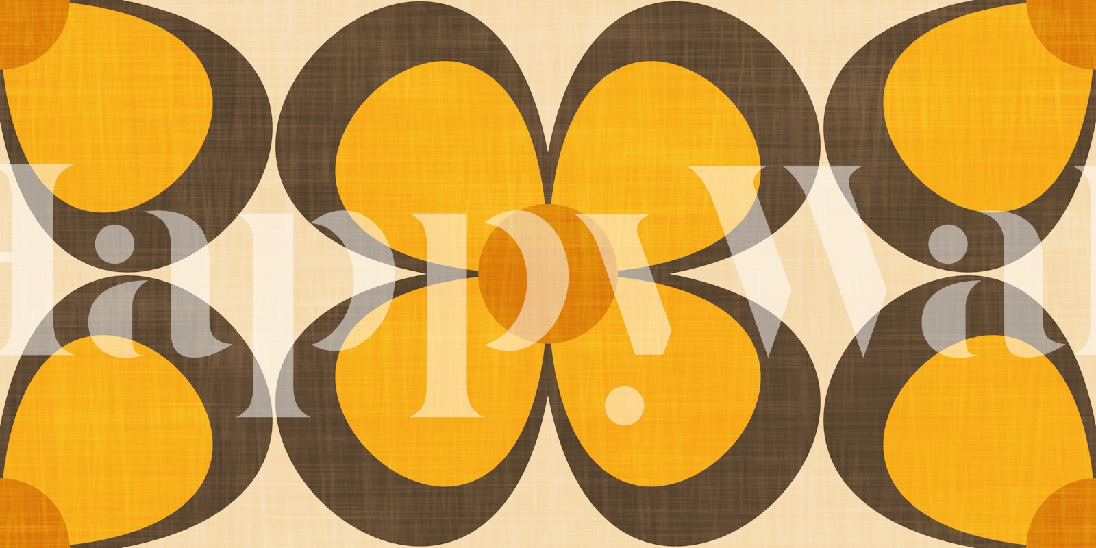 Groovy Geo Floral Wallpaper | happywall.com