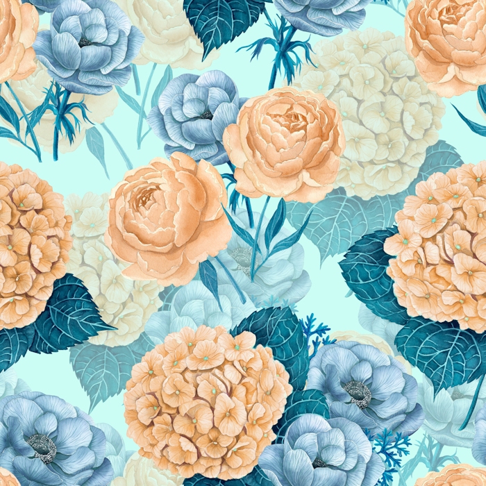 Spring garden watercolor wallpaper | happywall.com