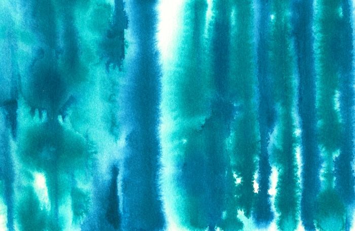 Abstract Blue Ink Waves Wallpaper