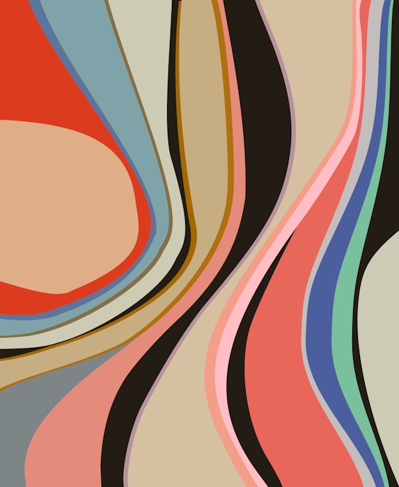 Sinuous Shapes 11 Wallpaper | Happywall