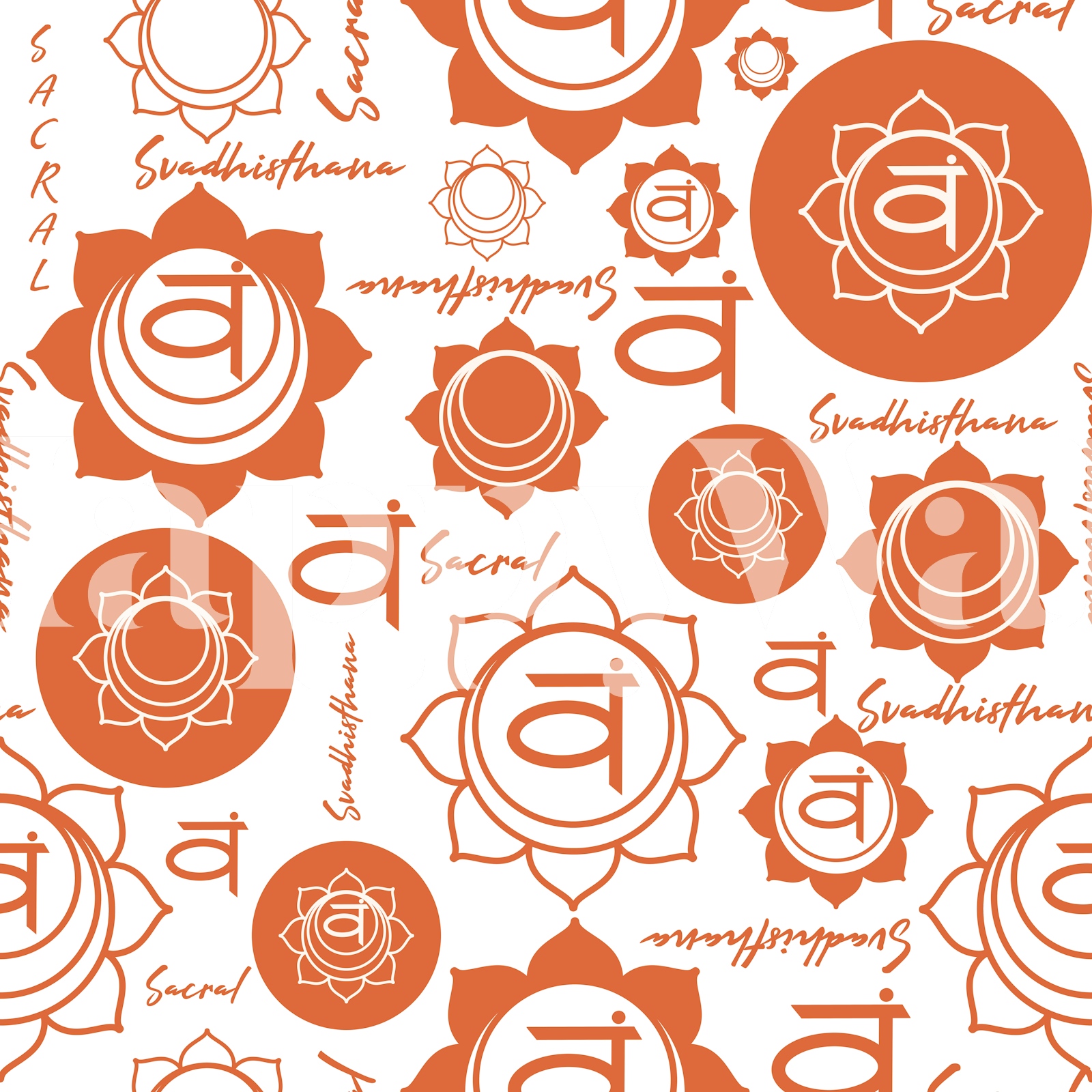 Sacral Chakra Pattern Wallpaper | happywall.com