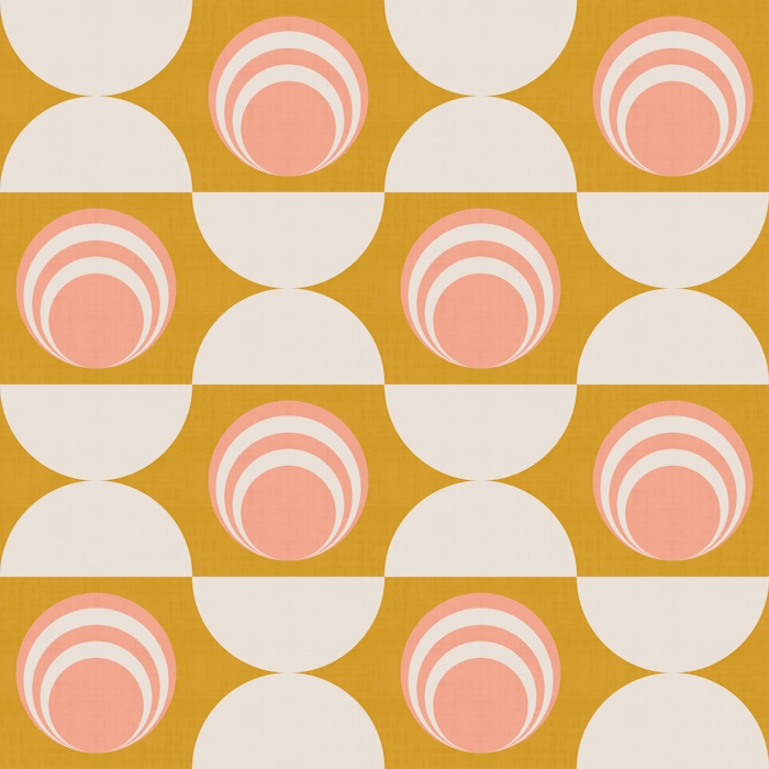 Sunny Retro Shapes Wallpaper | happywall.com