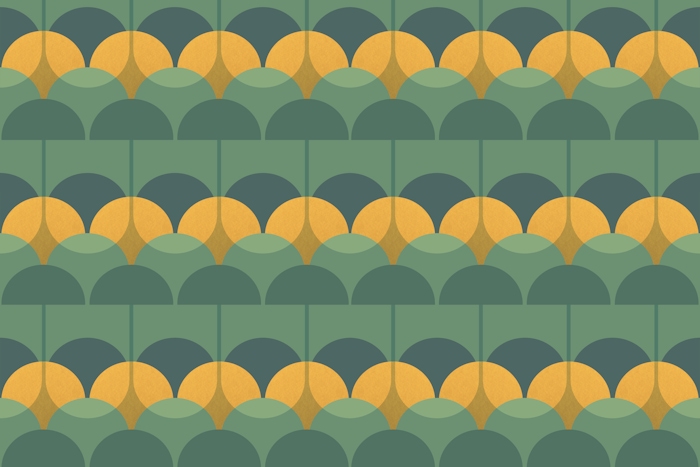 Green Retro Geometry Wallpaper | Happywall.com