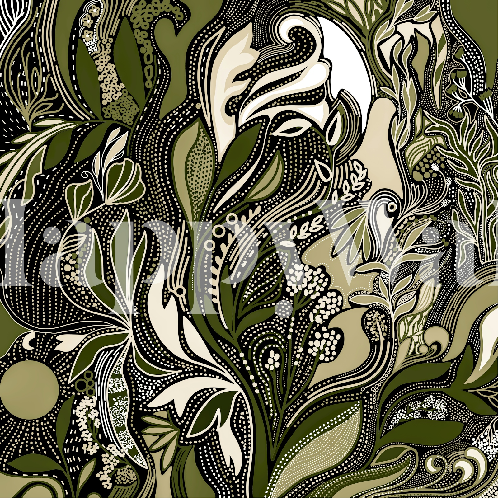 Botanical Green Wallpaper | Nature Inspired Design