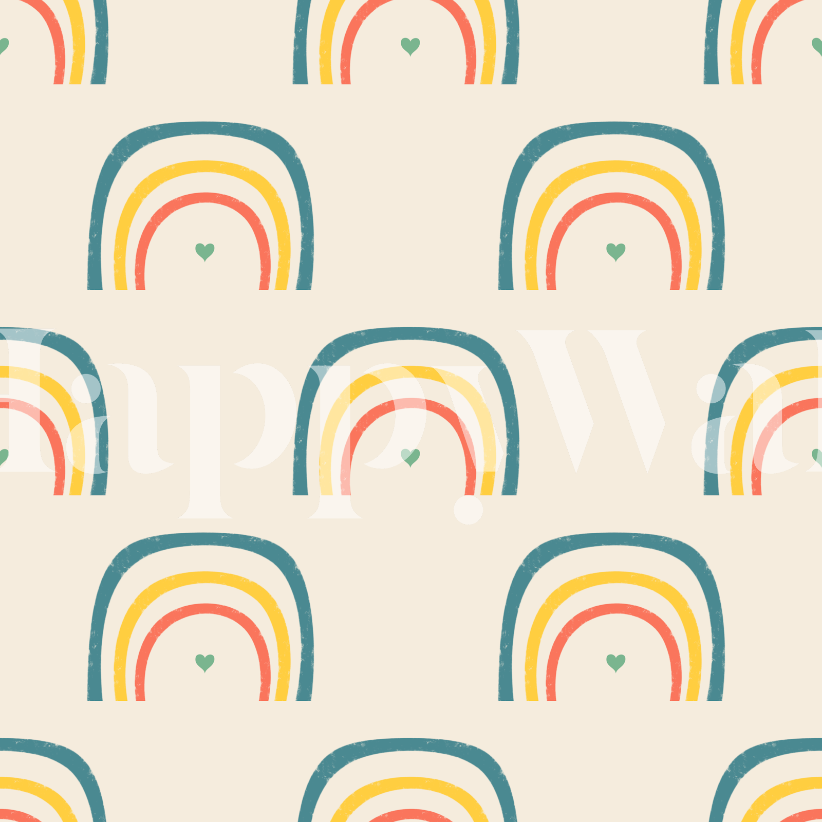 Cute Kids Rainbow Wallpaper - Happywall.com