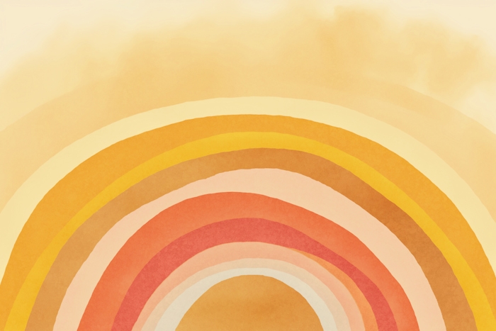 Whimsy Boho Rainbow Ombre Wallpaper