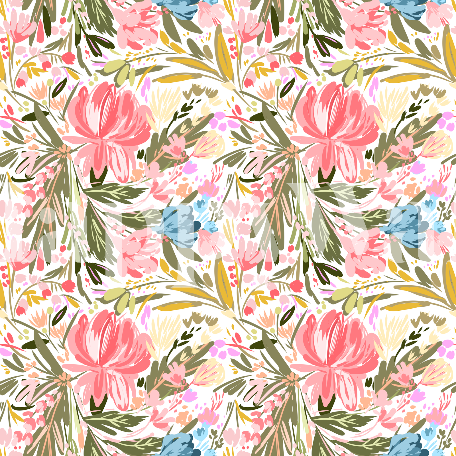 Pink Floral Wallpaper for Fresh Interiors