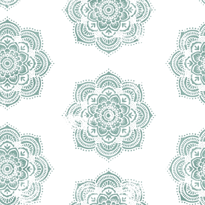 Boho Green Vintage Wallpaper | happywall.com