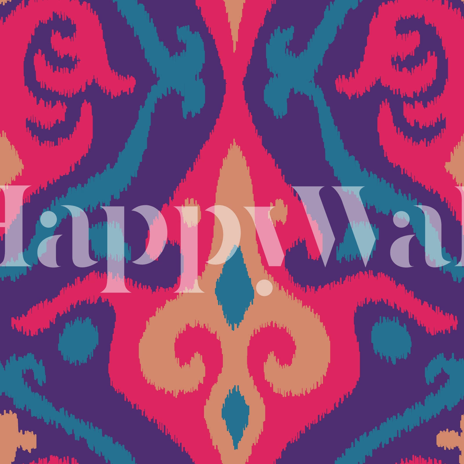 Java Boho Ikat Woven Texture Wallpaper