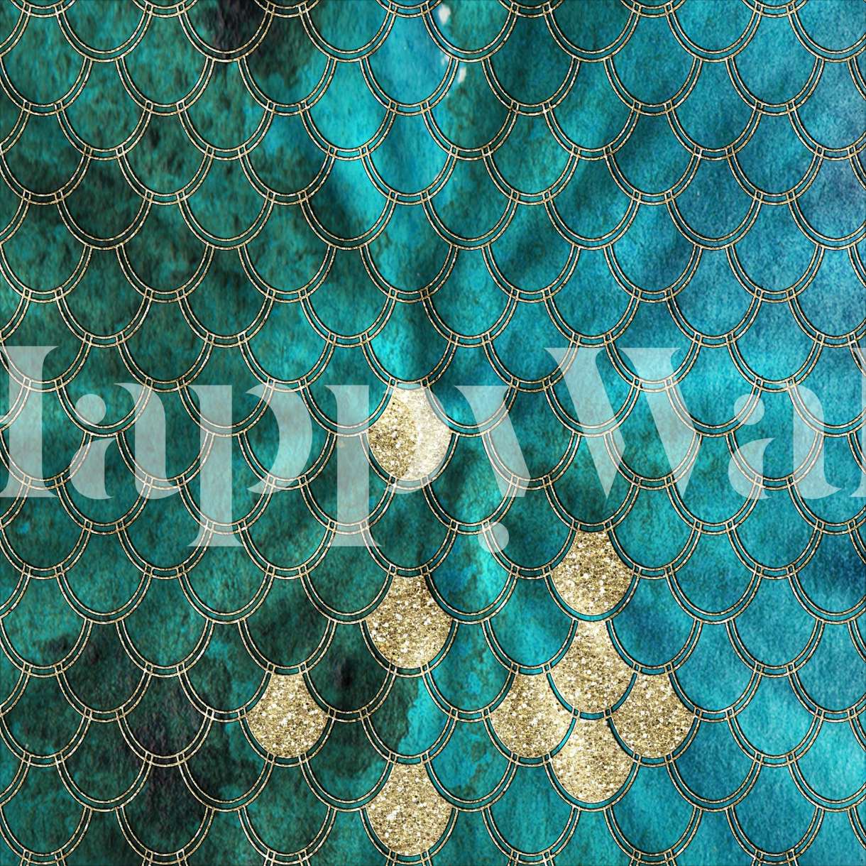 Shiny Gold Mermaid Scales wallpaper - Happywall